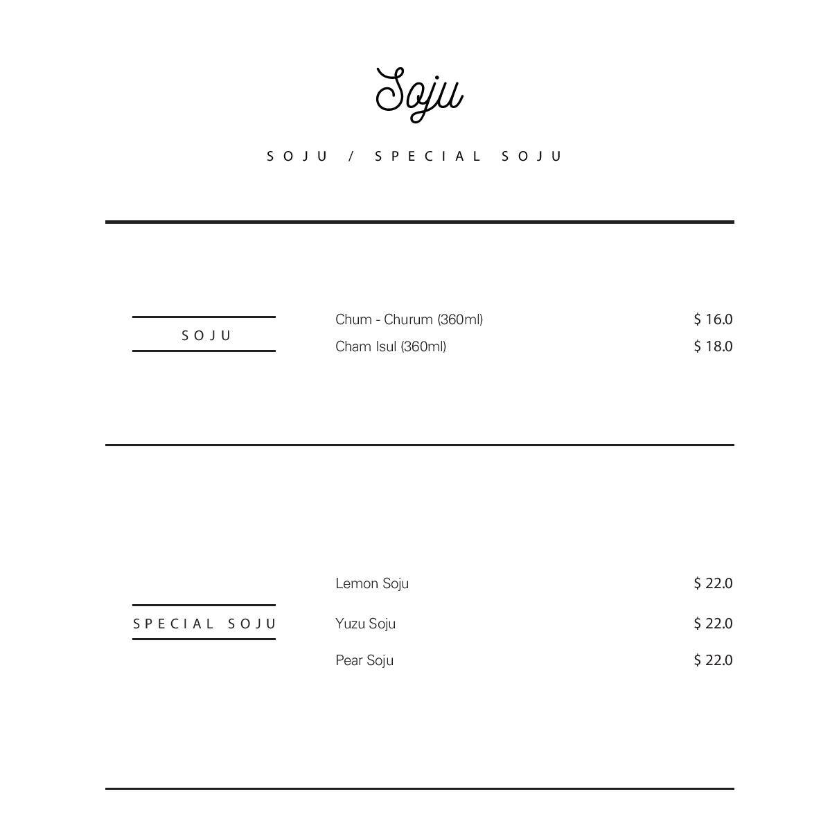 Menu at Yuzu North Strathfield restaurant, North Strathfield
