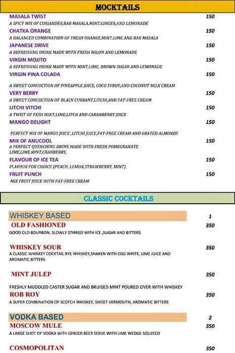 Sky Lounge Menu, Menu for Sky Lounge, L B Nagar, Hyderabad - Zomato