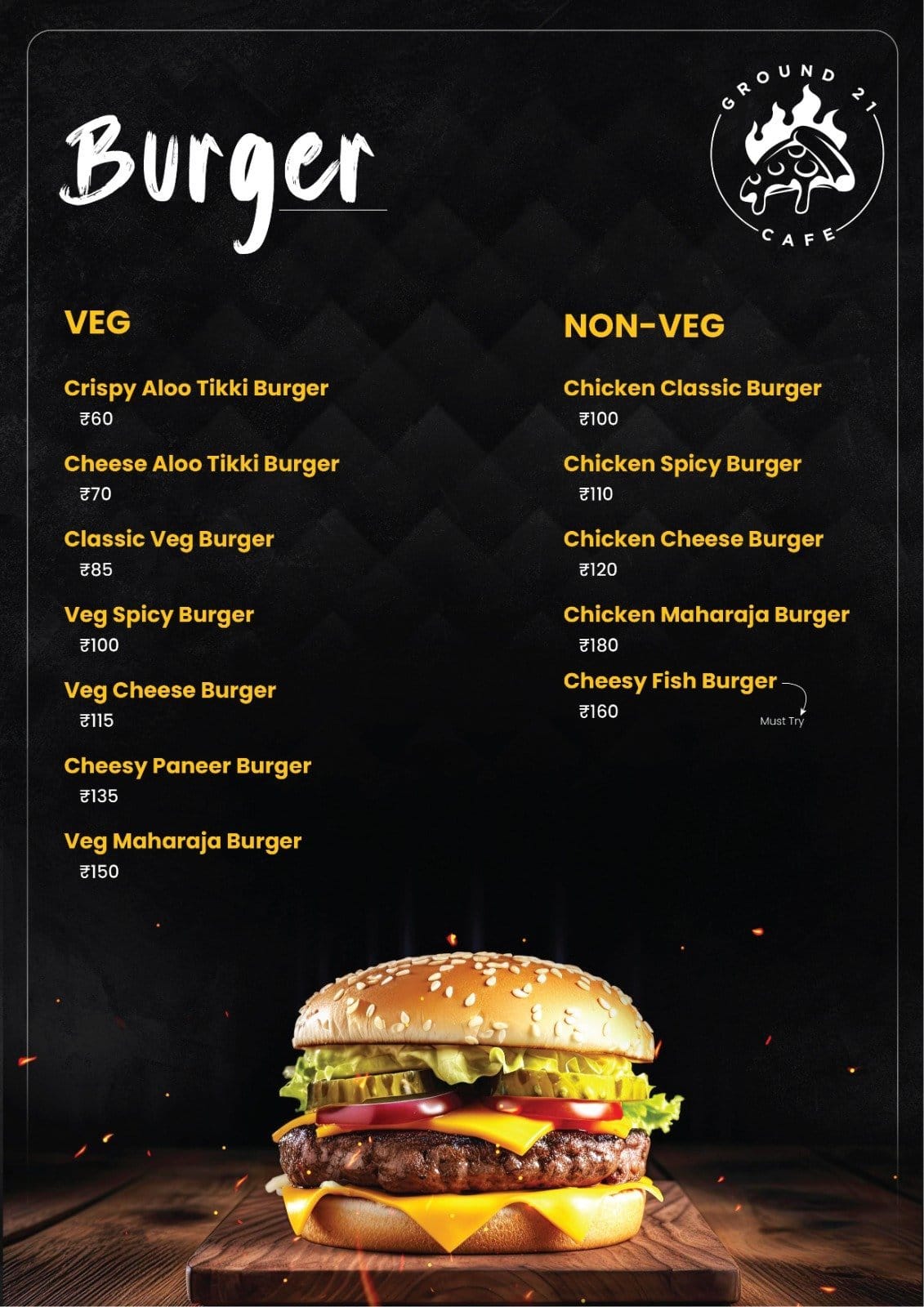 Menu of Cafe Ground 21, Bhosari, Pune