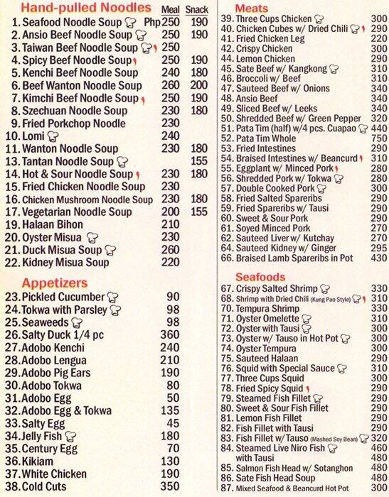 Mey Lin Menu, Menu podniku Mey Lin, Bel-Air, Makati City - Zomato Filipíny