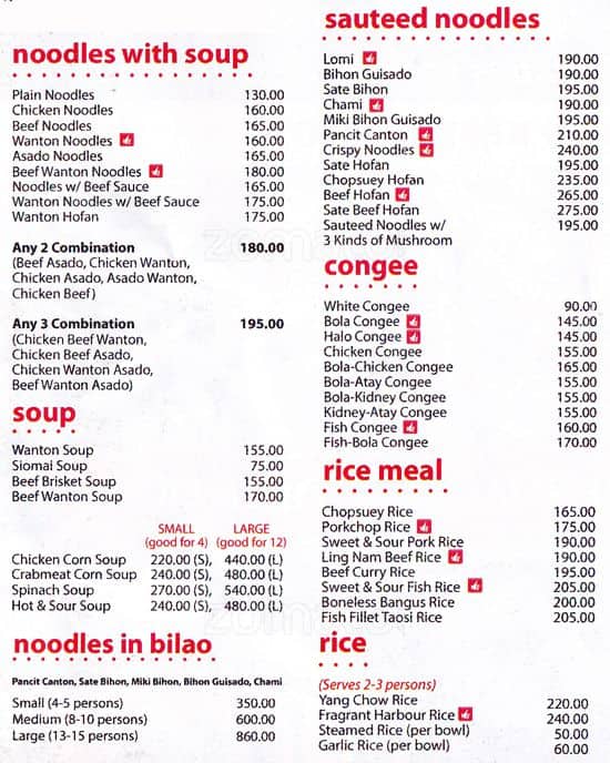 Ling Nam Menu, Menu for Ling Nam, Banawe, Quezon City - Zomato Philippines