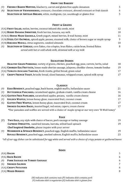 Menu at Shangri-La Toronto restaurant, Toronto