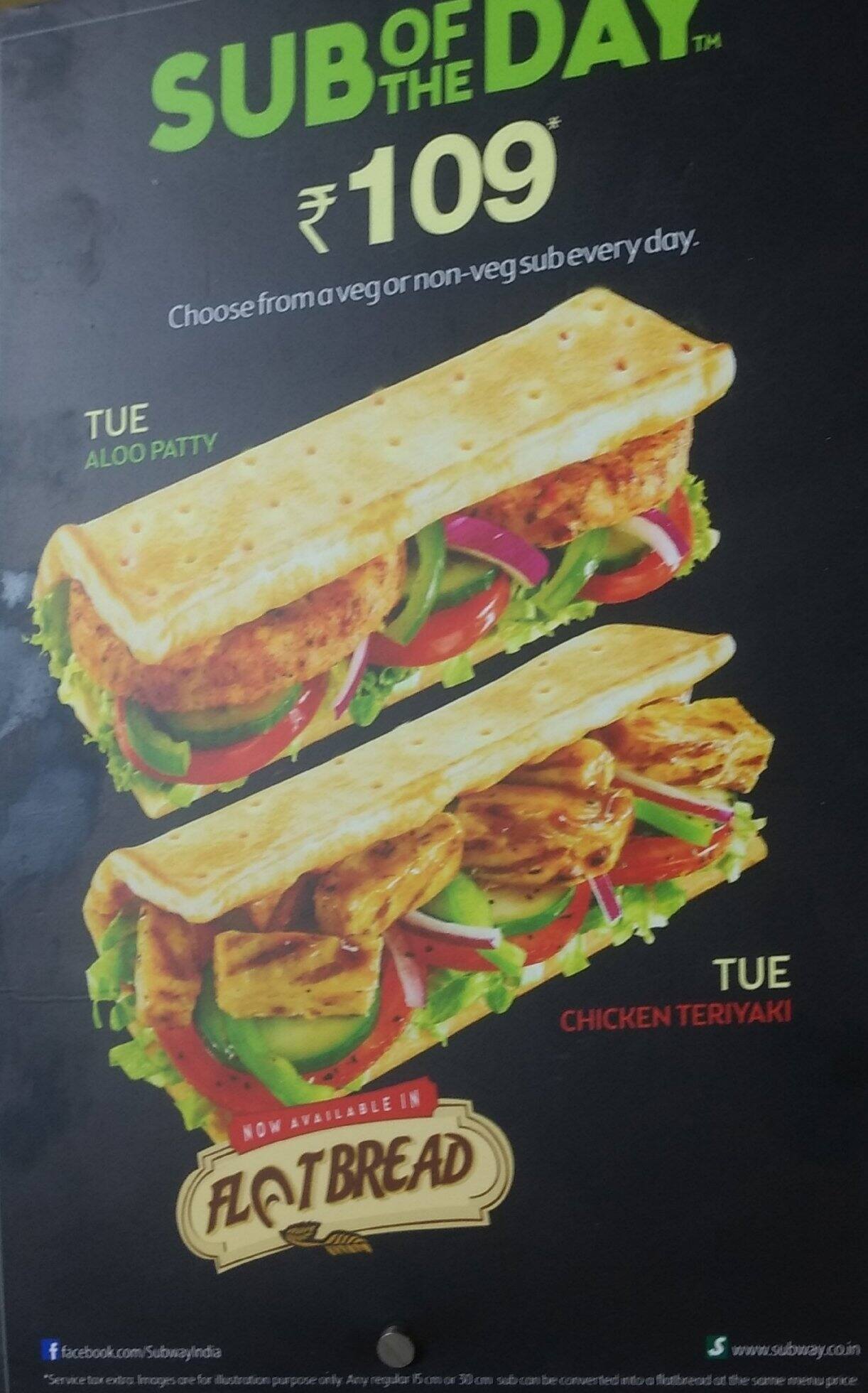 Subway Menu, Menu for Subway, Infocity, Gandhinagar - Zomato