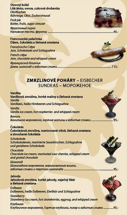 Menu at Grand Café - Grand Hotel Ambassador cafe, Karlovy Vary