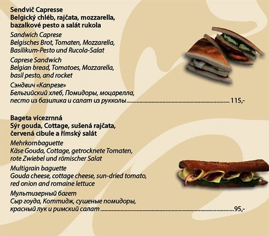 Menu at Grand Café - Grand Hotel Ambassador cafe, Karlovy Vary