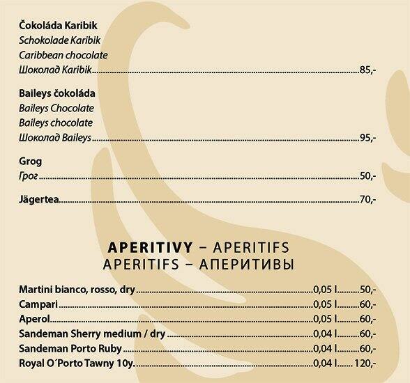 Menu at Grand Café - Grand Hotel Ambassador cafe, Karlovy Vary