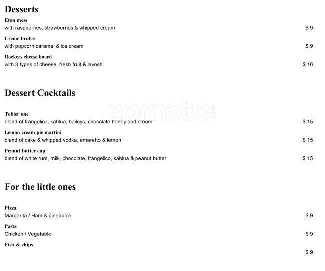 Menu at Princes Seafood & Pizzeria, Rockdale