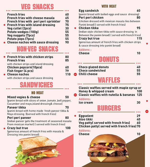 Menu at FLUFFIN, Chennai