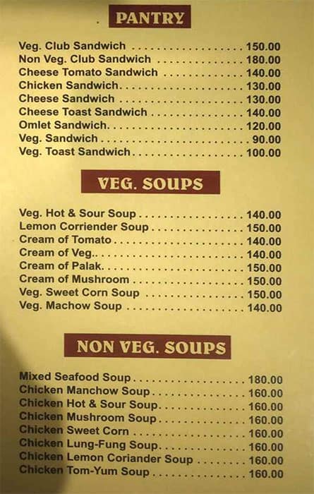 Menu of Masoli Bazaar, Chembur, Mumbai