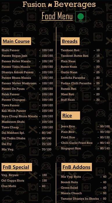 Menu of Wow Meal, Sector 62, Noida