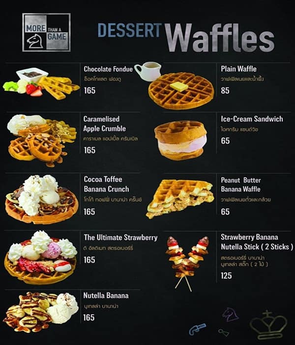 Menu of The American Waffle, Sector 75, Noida