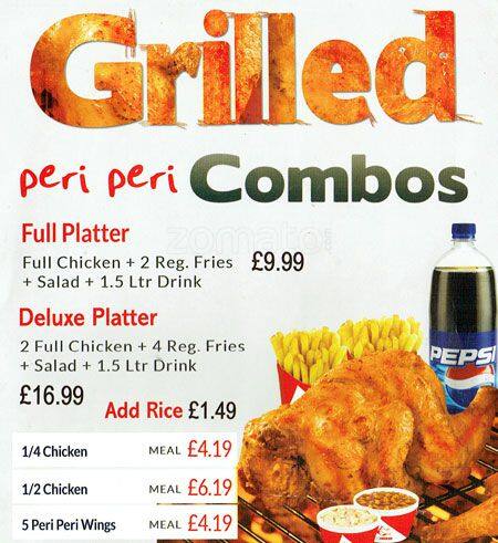 Menu at K2 Chicken restaurant, London