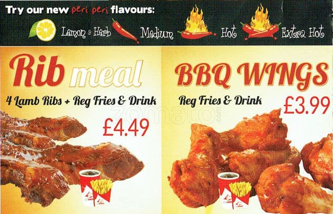 Menu at K2 Chicken restaurant, London