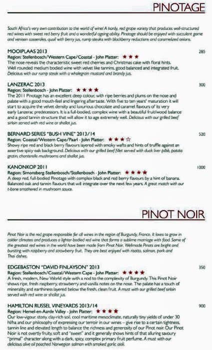 Menu at Vivace Restaurant & Show Kitchen, Sandton, Corner Rivonia Road