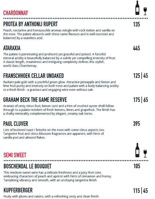 Menu at Butcher Block Grill - Rosebank pub & bar, Sandton, Crowne Plaza