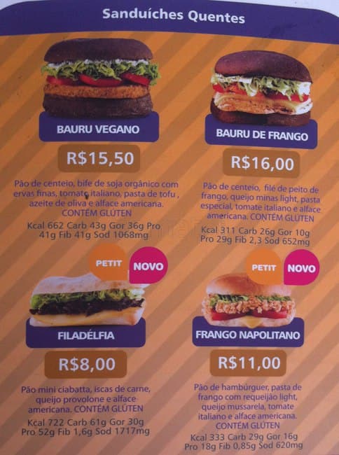 Menu em Saúde no Copo restaurante, Porto Alegre, Av. Praia de Belas