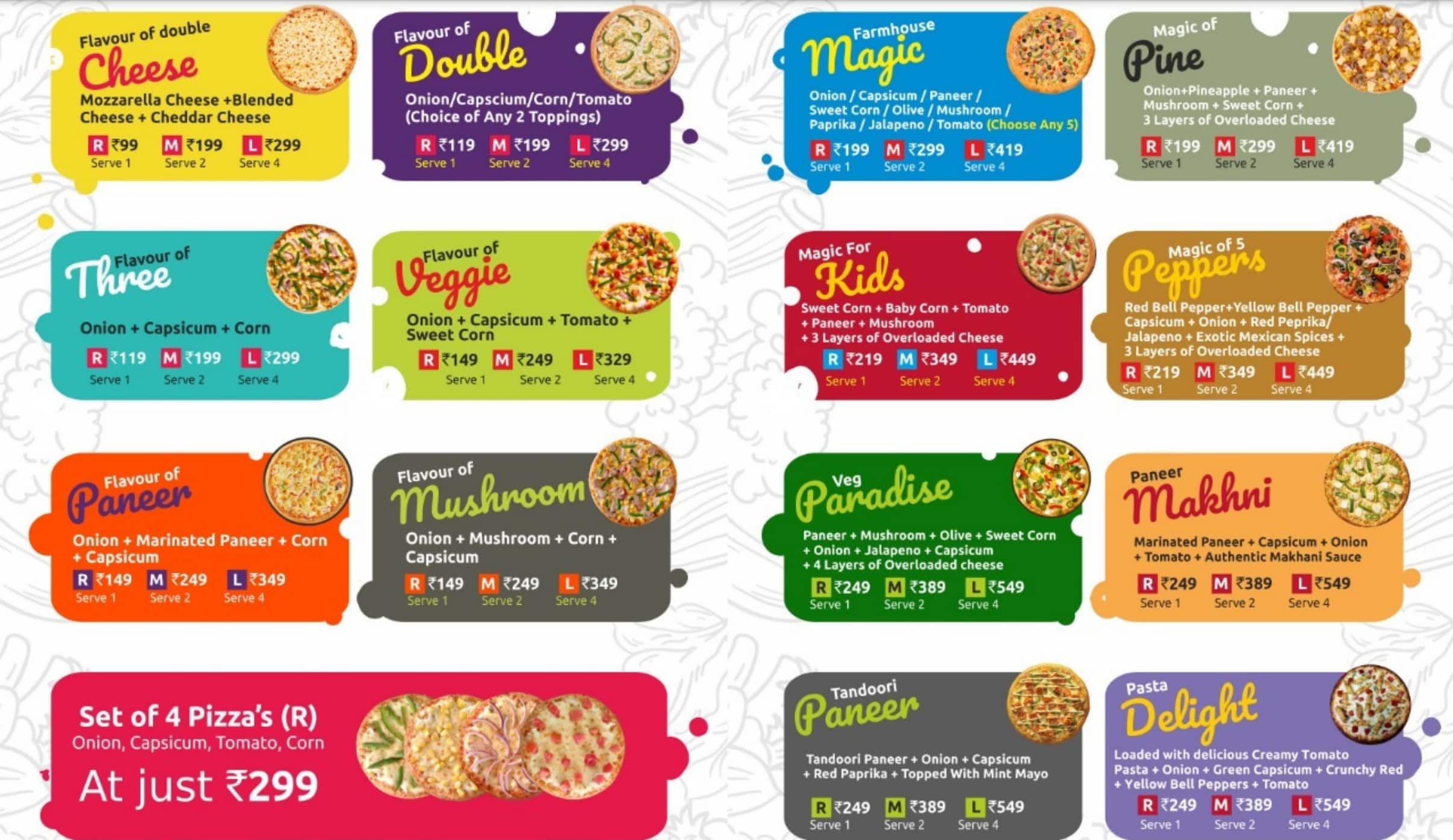 Menu of World Of Pizza, Crossing Republik, Ghaziabad