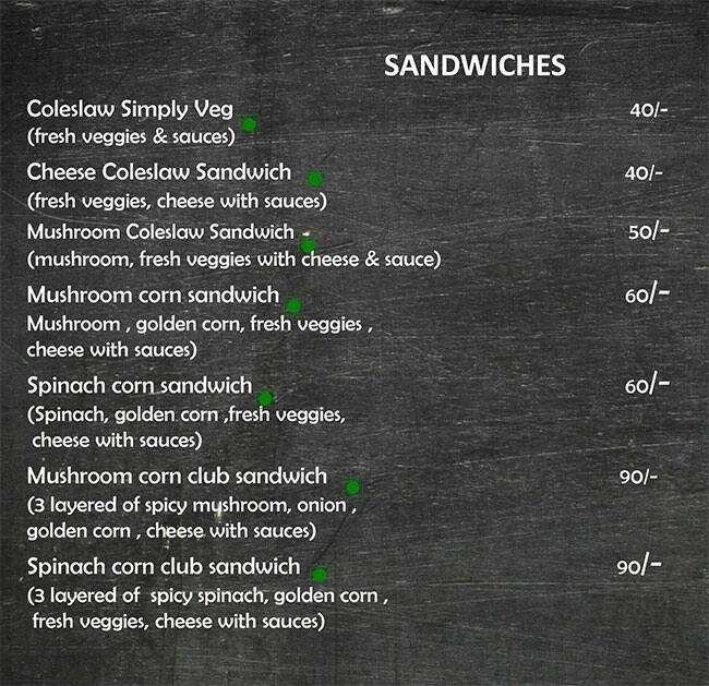 Menu at The Oregano Cafe, Lucknow, A 875