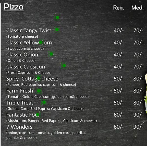 Menu at The Oregano Cafe, Lucknow, A 875