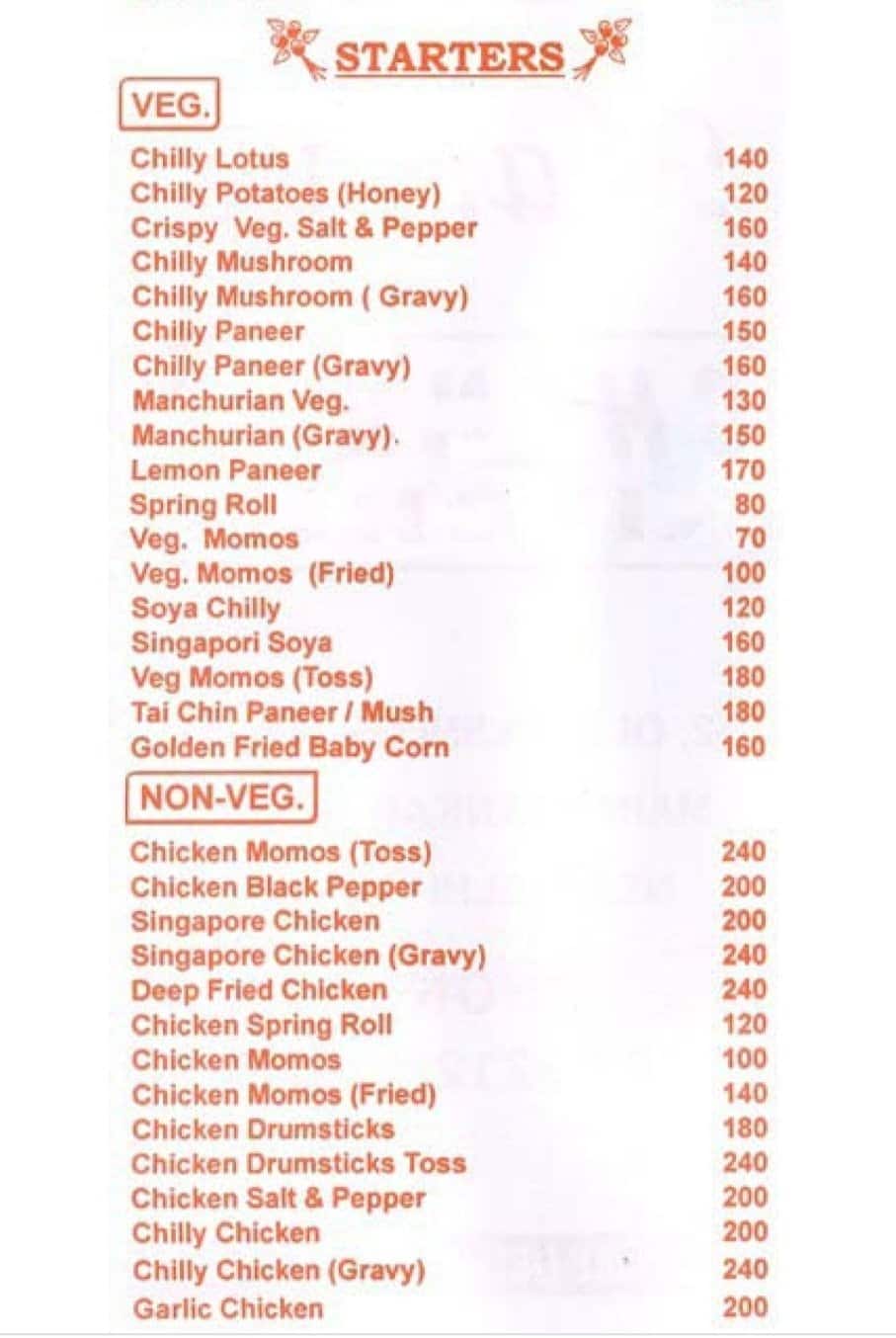 Menu of Mamma's Kitchen, Azad Nagar, Mumbai