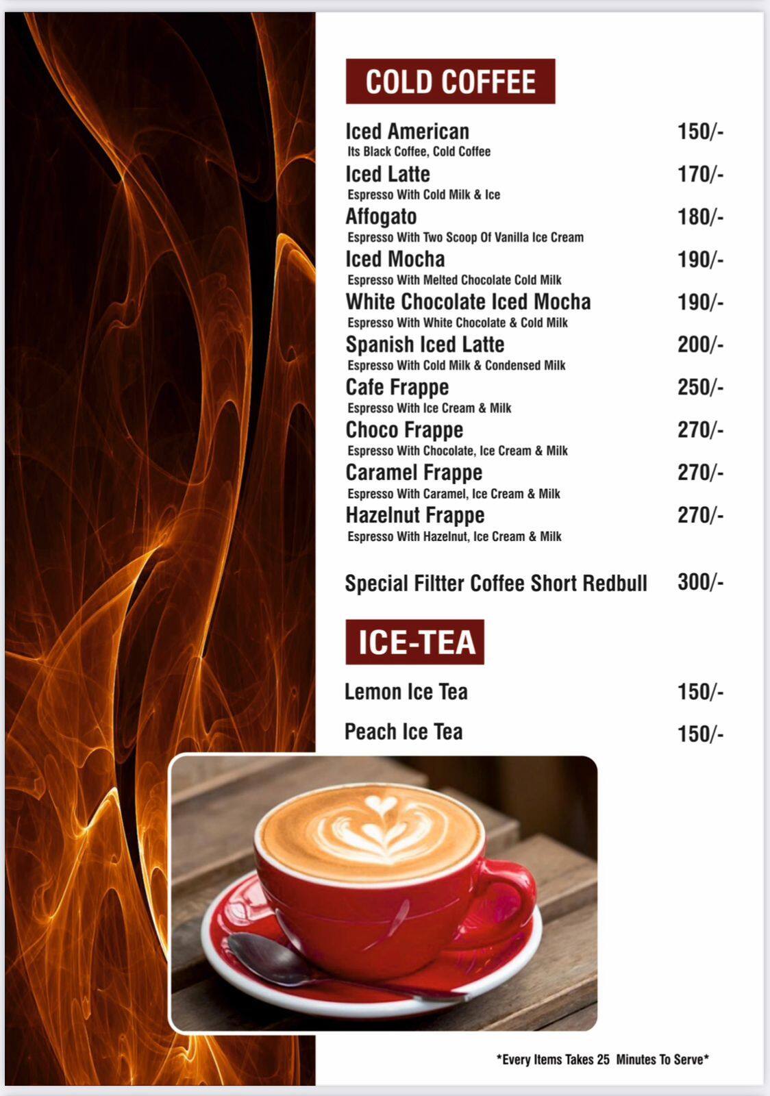 Menu of SM Cafeteria, TDI City, Mohali
