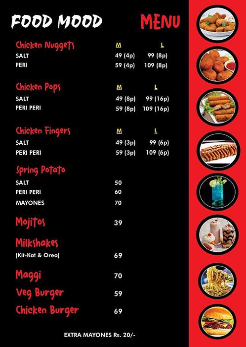 Menu of Food Mood, Attapur, Hyderabad