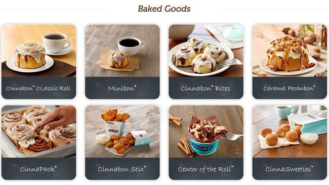 Menu at Cinnabon cafe, Happy Valley, SE 82nd Ave