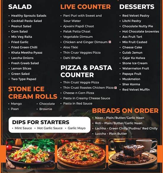 Menu of The Barbeque Company, Sector 29, Gurgaon