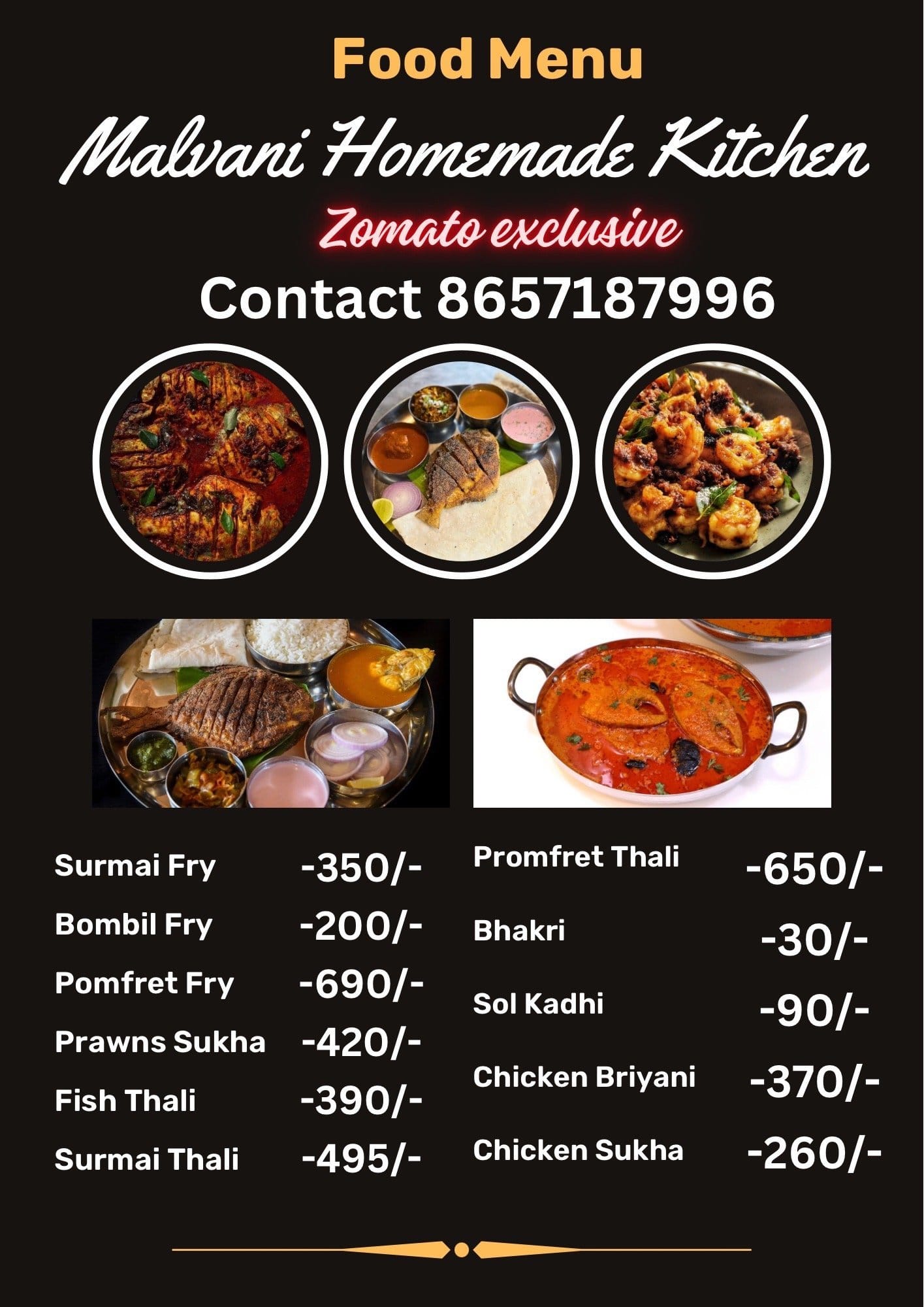 Menu of Malvani Homemade Kitchen, Mira Road, Mumbai