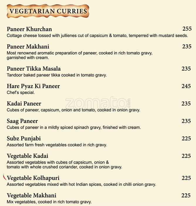 Menu at Caravan Serai, Mumbai, Off Oshiwara
