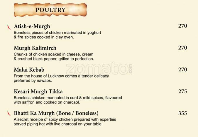 Menu at Caravan Serai, Mumbai, Off Oshiwara