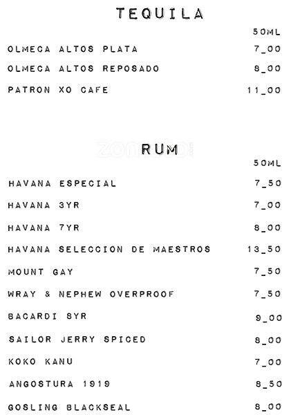 Menu at 21 Soho pizzeria, London