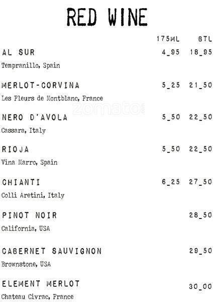 Menu at 21 Soho pizzeria, London