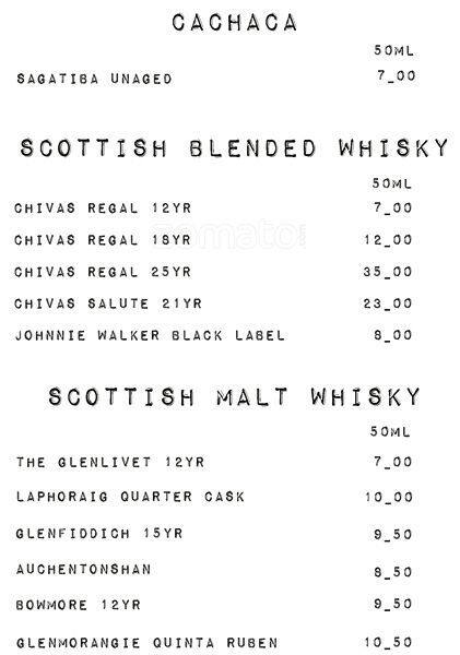 Menu at 21 Soho pizzeria, London