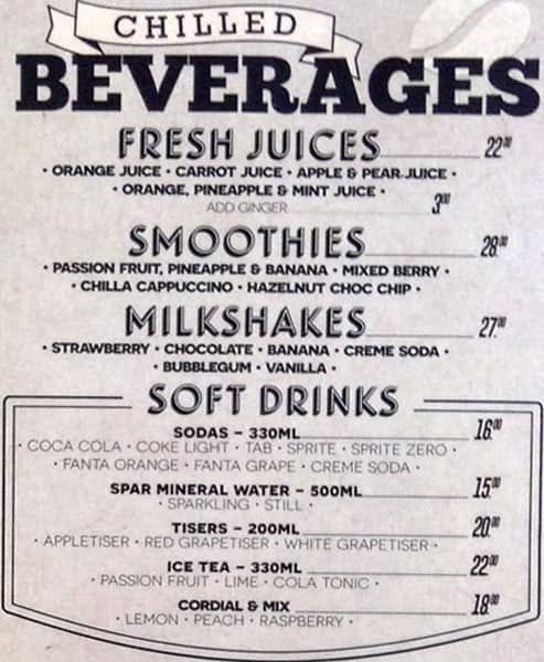 Speisekarte von Bean Tree Cafe, Randburg, Eagle Canyon, Corner Scott ...