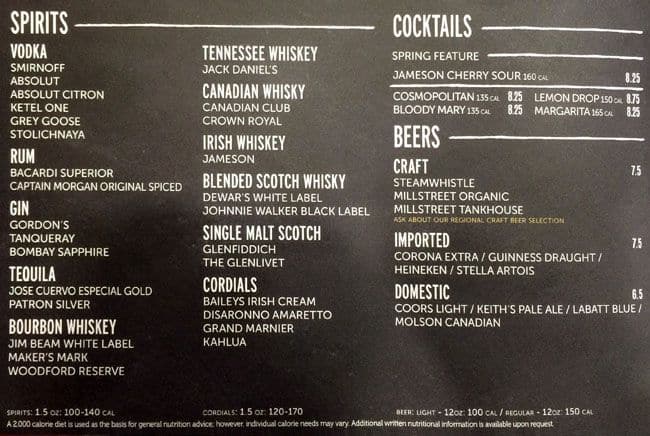 Menu at The Bistro - The Courtyard by Marriott Toronto Airport, Toronto