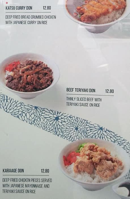 Menu at Miyoshi Sushi restaurant, Bundoora