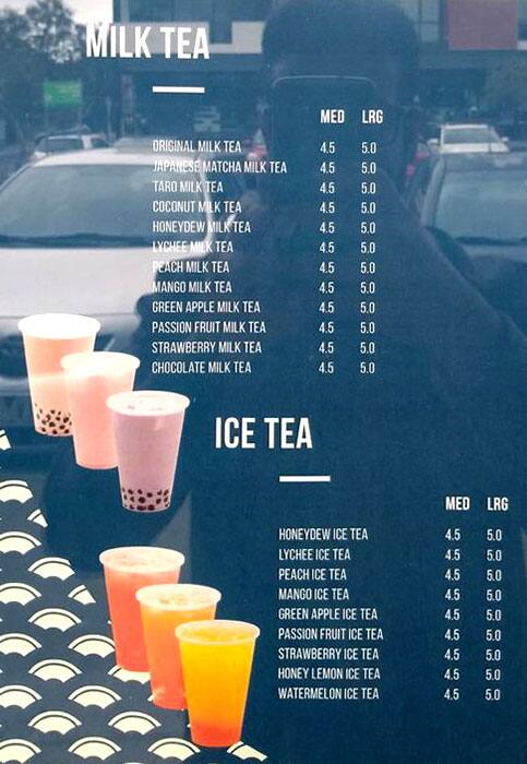 Menu at Miyoshi Sushi restaurant, Bundoora