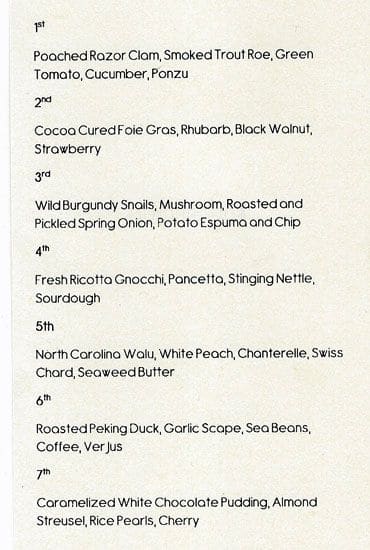 Menu at Laurel Restaurant, Philadelphia