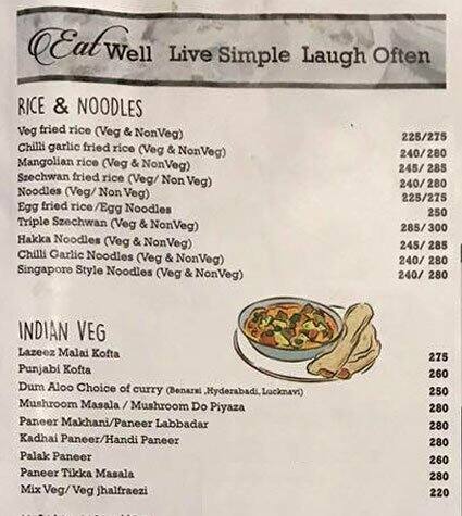Indulge Menu, Menu for Indulge, Gomti Nagar, Lucknow - Zomato