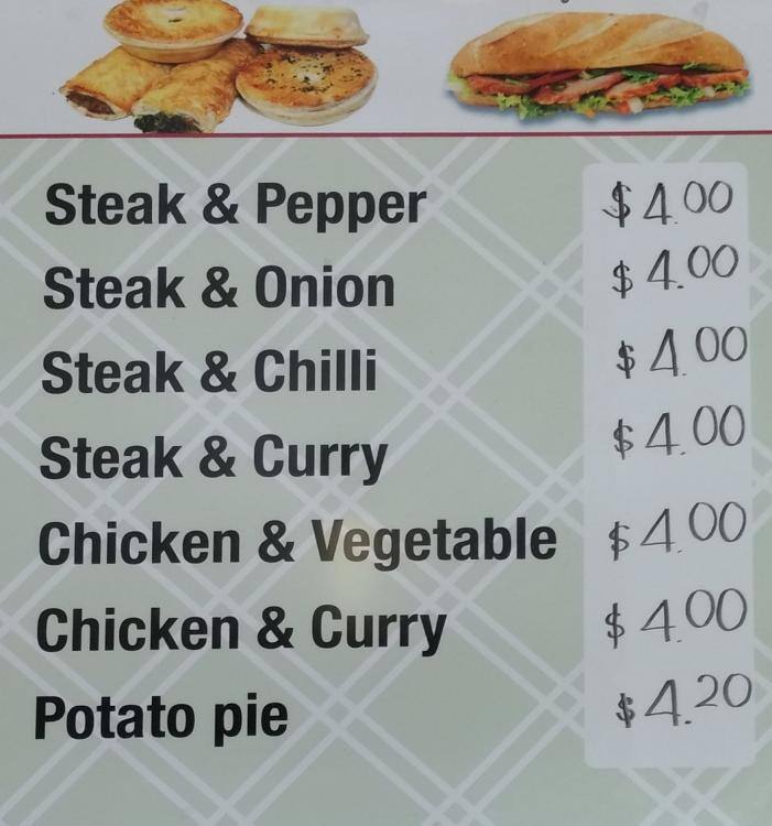 Menu at Biota Hot Bread, Inala