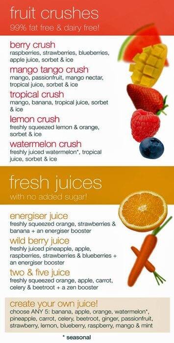 Menu at Boost Juice pub & bar, Johannesburg, 50 Bath Avenue