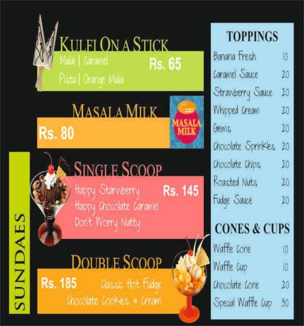 Menu at Ice Cream Works, Navi Mumbai, Inorbit Mall