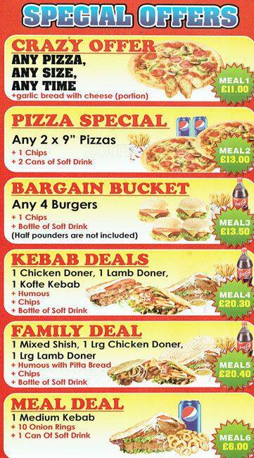 Menu at Kebab City restaurant, Harrow, 383 Station Rd