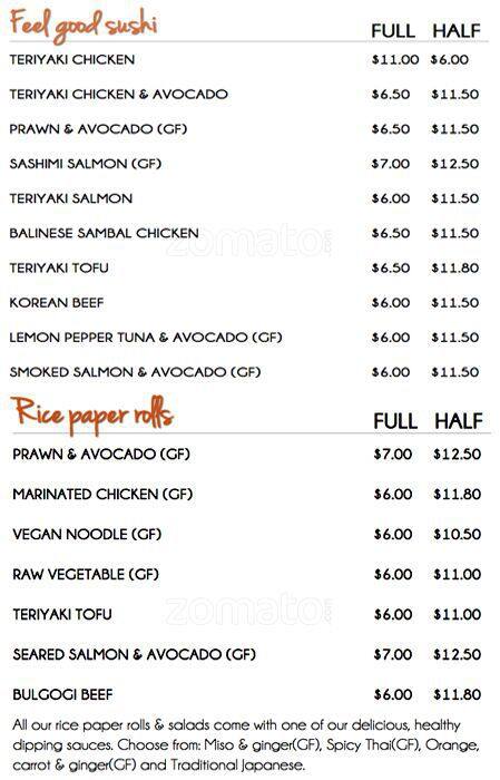 Menu at Peko Peko restaurant, Doubleview, 1/172 St Brigids Terrace