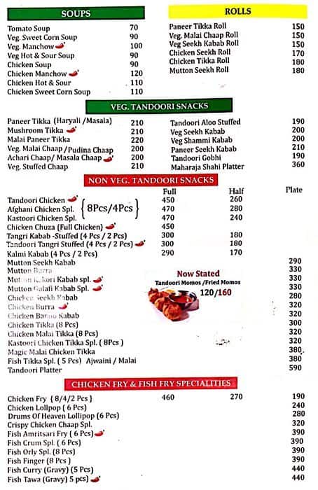 Chawla's Tandoori Junction Menu - Zomato