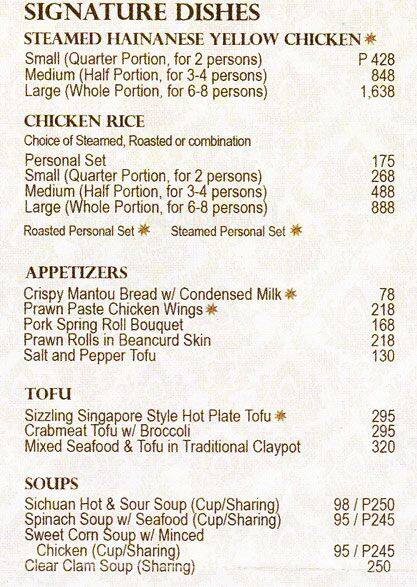 Carta de Wee Nam Kee, Makati, GF