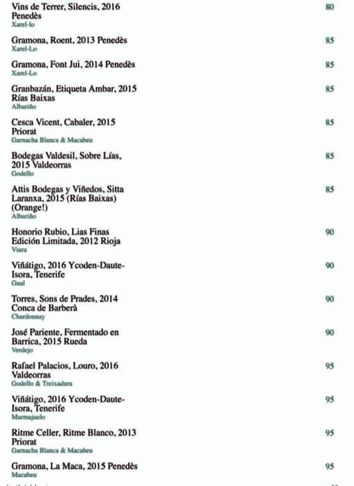 Menu at Bar Isabel, Toronto, 797 College St