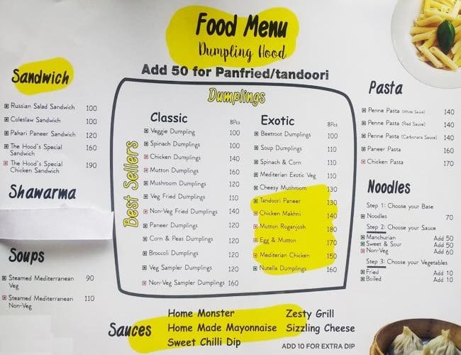 Dumpling Hood Menu, Menu for Dumpling Hood, Sector 32, Chandigarh - Zomato
