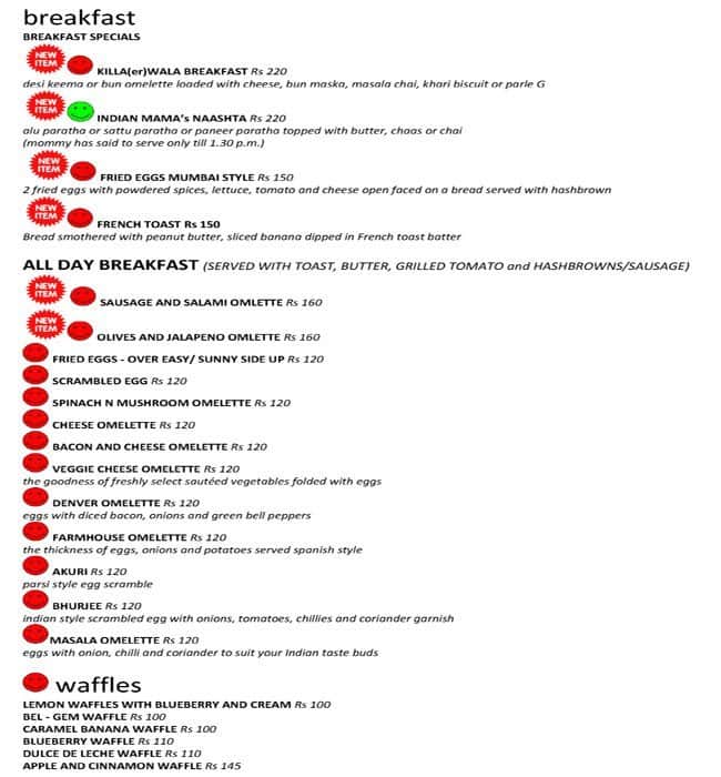 Cafe Colombia Menu, Menu for Cafe Colombia, Kalyani Nagar, Pune - Zomato